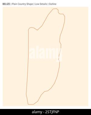Belize map. Just a simple border map. Shape of the country. Flat blank ...