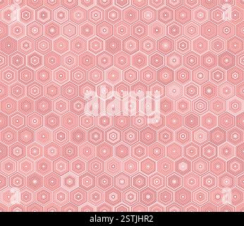Tileable hexagon pattern. Red color tones gradients. Simple stacked hexagons. Large hexagon ...