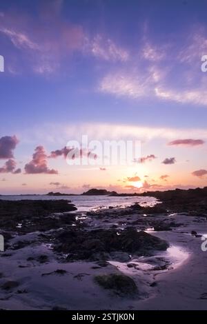 Sunset on guernsey english channel islands UK Stock Photo - Alamy