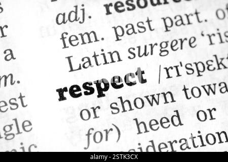 Dictionary definition respect Stock Photo - Alamy