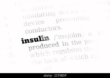Insulin Dictionary Definition Stock Photo - Alamy