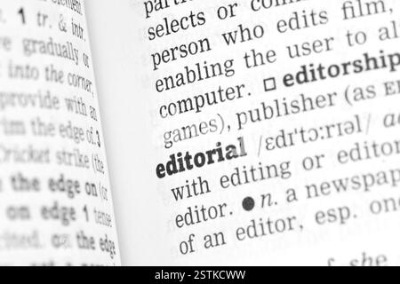 Editorial Dictionary Definition Stock Photo - Alamy