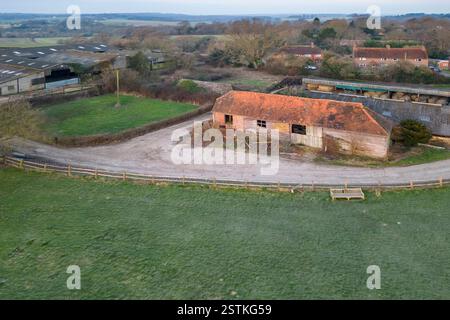 aerial view of the village of fletching from the recreation ground in ...