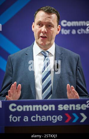 Scottish Conservative leader Russell Findlay speaks with Councillor ...