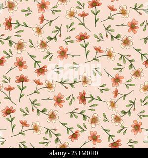 Floral pattern. Illustration with little flowers. Print with flowers ...