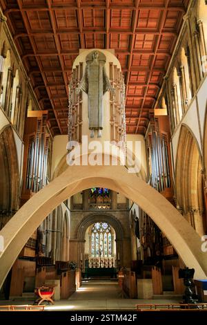 Jacob Epstein's Majestas, Llandaff Cathedral, Cardiff, Wales Stock ...