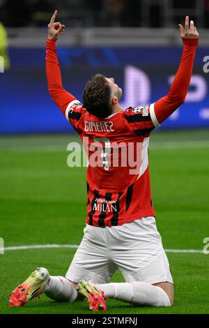 Santiago Gimenez of AC Milan after the Italian Serie A football match ...