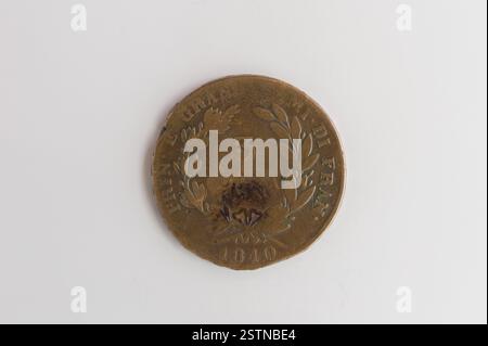 Anonymous coin from 1813 depicting a bareheaded profile of Joachim ...