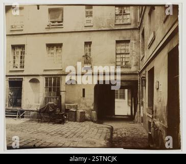 Photograph by Eugène Atget of the courtyard at 18 Rue du Poliveau ...