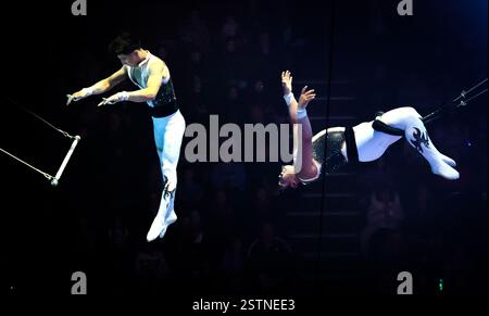 Performers at the Blackpool Tower Circus after opening of their 2025 ...