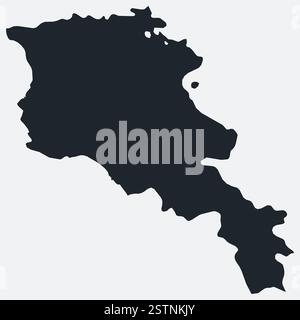 Vector simple outline map of Armenia Stock Vector Image & Art - Alamy
