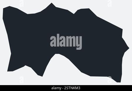 Jersey island map simple outline. Vector hand drawn simplified style ...