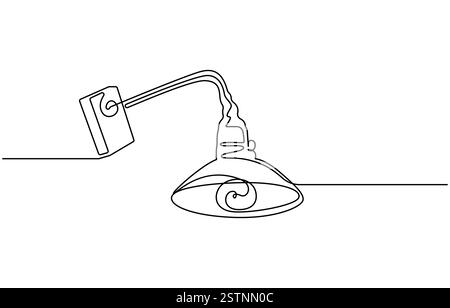 wall lamp one line art drawing Stock Vector Image & Art - Alamy