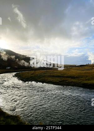 mist rising from valleys in forest in slovakia Tatra mountains. sunny ...