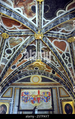 Interior of Château d'Ussé, a famous French castle known as the ...
