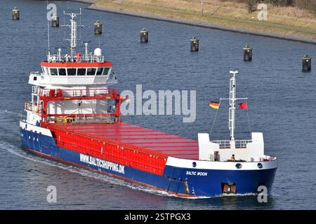General Cargo Ship BALTIC MOON passing the Kiel Canal Stock Photo - Alamy