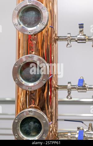 Copper Distillation Column Alcohol Beverage Production Brewery ...