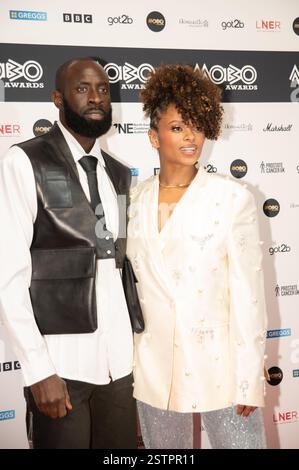 Marcel Badiane-Robin and Fleur East attend the Avatar Fire And Ash UK ...
