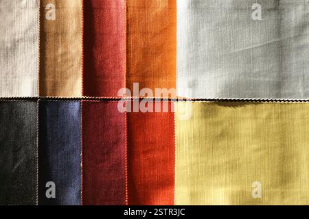 Color palette sample picker of textile fabrics Stock Photo - Alamy