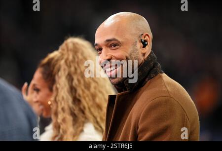 CBS Sports pundit Thierry Henry before UEFA Champions League Knockout ...