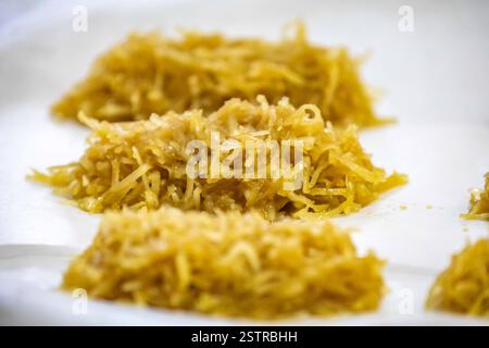 Traditional Brazilian coconut candy prepared using the classic method ...