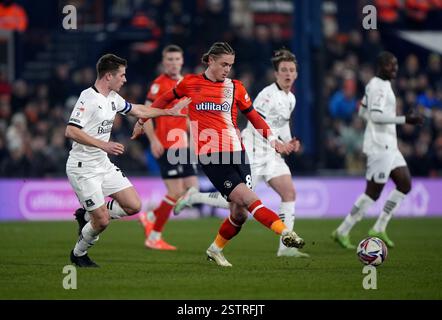 #8, Thelo Aasgaard of Luton Town plays it forward during the Sky Bet ...