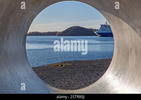 Looking Through Concrete Pipe Stock Photo - Alamy