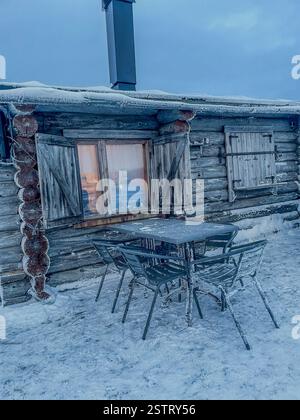 frozen bar in Lapland in Levi Stock Photo - Alamy
