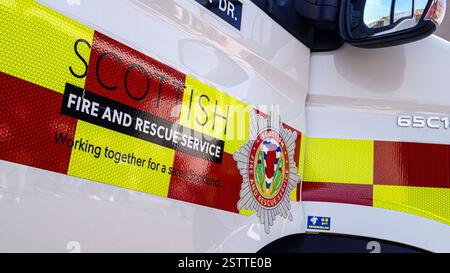 Scottish Fire and Rescue Engine Crest side on battenburg Stock Photo ...