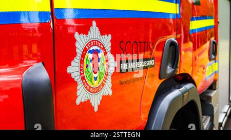 Scottish Fire and Rescue Engine Crest side on battenburg Stock Photo ...