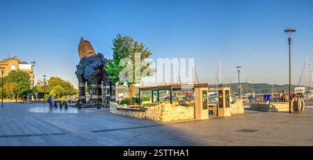 The Troy Museum in Canakkale, Turkey, features a modern weathering ...