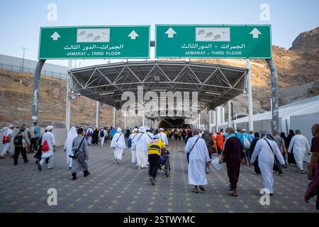 Mina, Saudi Arabia - June 18, 2024: Hajj pilgrims from Azerbaijan ...