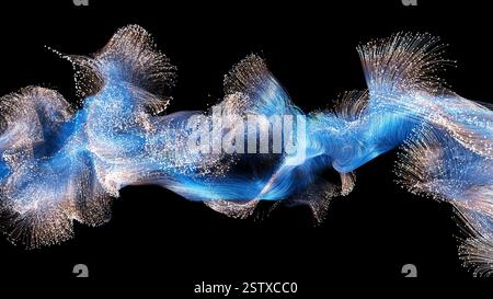 Magic Sparkle Trail. Shimmering waves with light effect isolated on ...