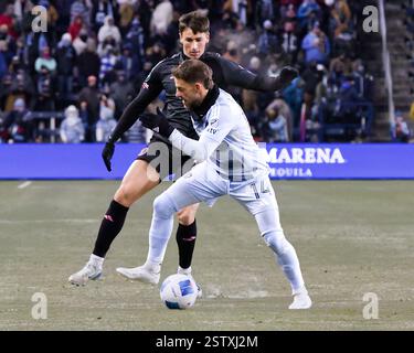 Inter Miami forward Tadeo Allende, right, scores his side's second goal ...