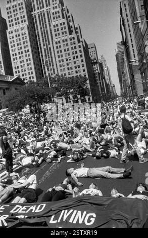 die-in during NYC Pride March in New York City, USA on June 28th 1992 ...
