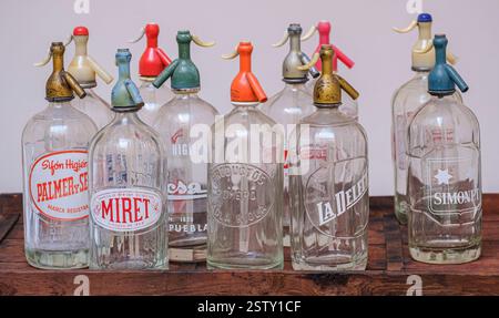 Old soda water bottles Stock Photo - Alamy