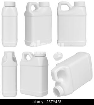 canister template angle view for merchandise. isolated set Stock Photo ...