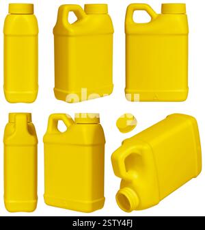 canister template angle view for merchandise. isolated set Stock Photo ...