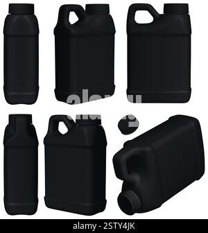 canister template angle view for merchandise. isolated set Stock Photo ...