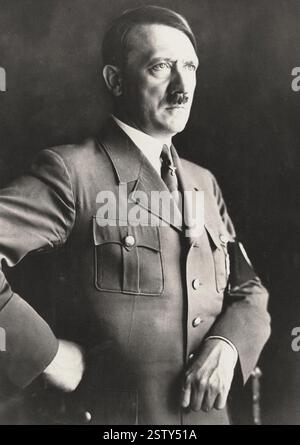 Portrait of Adolph Hitler (1889-1945) German dictator circa 1930 ...