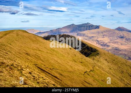 The Nantlle Ridge on Y Garn in Snowdonia, Wales Stock Photo - Alamy