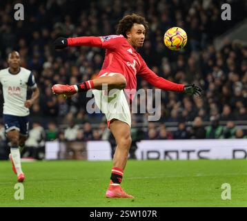 Manchester United's Joshua Zirkzee in the stands during the Premier ...