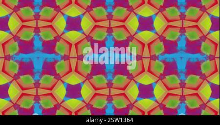 Image of kaleidoscope pattern changing on seamless loop background ...