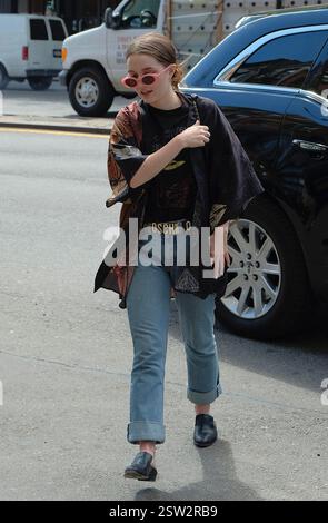Actress Emily Meade arrives at a downtown hotel on May 32017 in New ...