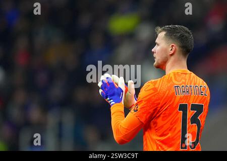 Inter Milan's goalkeeper Josep Martinez before the Serie A soccer match ...