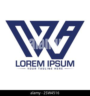 Wa Letter Logo Design Vector Template. Gold And Black Letter Wa Logo ...