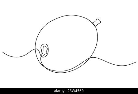 Continuous one line line art Jamun Fruit Stock Vector Image & Art - Alamy