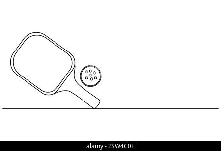 pickleball one line art draw Stock Vector Image & Art - Alamy