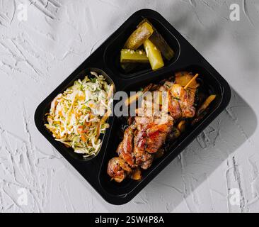 Grilled chicken meal prep container Stock Photo - Alamy
