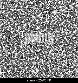 Triangles pattern. Multiple repeated inner triangles. Compact shape size. Black and white style ...